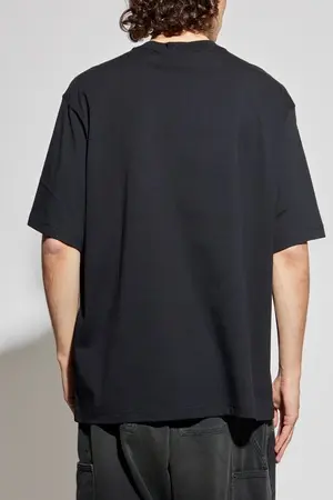 Versace Logo Printed Crewneck T-shirt - Black