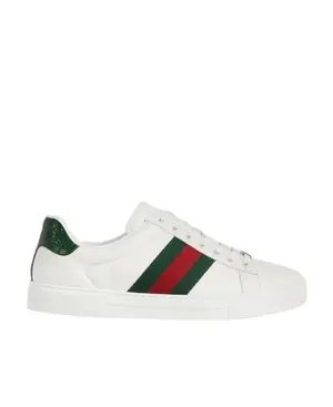 Gucci Ace Low-top Sneakers With Ribbon Detail - White