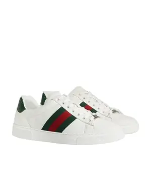 Gucci Ace Low-top Sneakers With Ribbon Detail - White