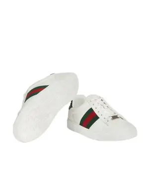 Gucci Ace Low-top Sneakers With Ribbon Detail - White