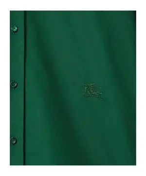 Burberry Logo-embroidered Short Sleeved Shirt - Ivy