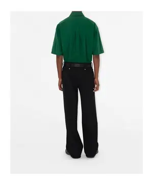 Burberry Logo-embroidered Short Sleeved Shirt - Ivy