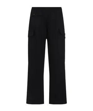 Prada Logo Plaque Wide-leg Cargo Pants