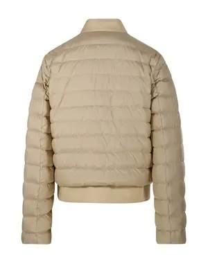 Moncler Juju Button-up Short Padded Jacket - Beige