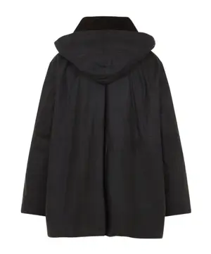 Barbour X Ganni Logo-patch Hooded Jacket - Black