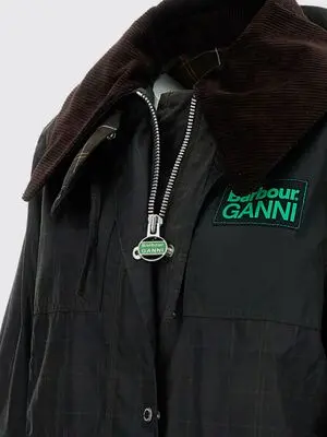 Barbour X Ganni Logo-patch Hooded Jacket