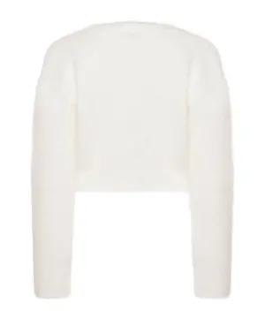 Alessandra Rich Rose-embroidered Textured Cardigan