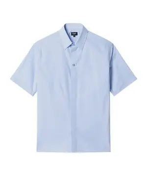 Fendi Ff Plaque Short Sleeved Shirt - Blue
