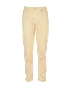 Brunello Cucinelli Logo Patch Straight Leg Jeans