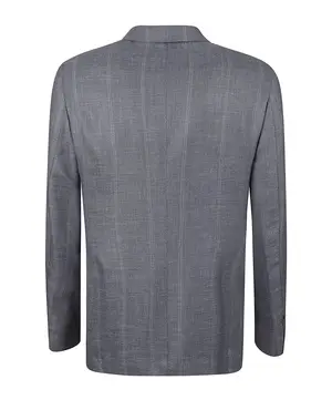 Eleventy Long-sleeved Suit Jacket - Gray