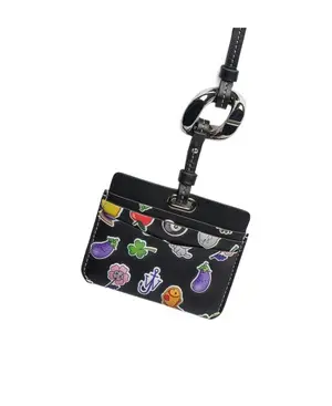 J.W.ANDERSON Graphic-print Leather Cardholder
