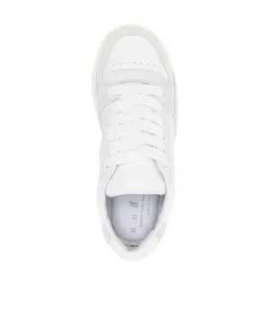 Hogan Logo Debossed Lace-up Sneakers - White