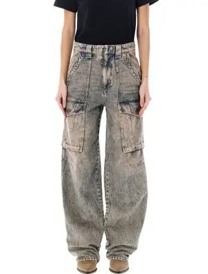 Isabel Marant Étoile Heilani Mid-rise Cargo Jeans - Gray