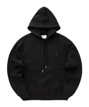 AMI Paris Logo Detailed Drawstring Hoodie - No