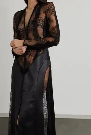 Gabriela Hearst Yernard" Patchwork Lace Maxi Dress