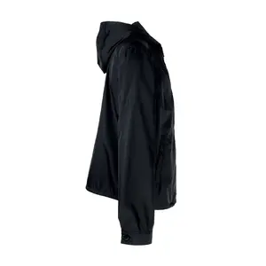 Prada Logo Plaque Zip-up Hooded Jacket