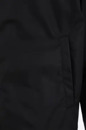 Prada Logo Plaque Zip-up Hooded Jacket