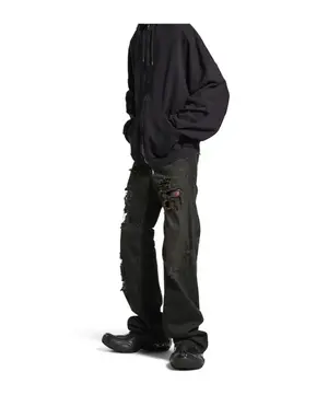 Balenciaga Security Tape Logo Zip-up Hoodie