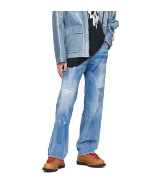 Dsquared2 Logo Patch Distressed Jeans