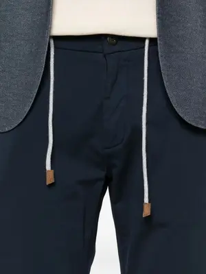 Eleventy Drawstring Tapered Pants - Black