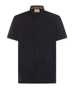 Burberry Short Sleeved Buttoned Shirt - Black