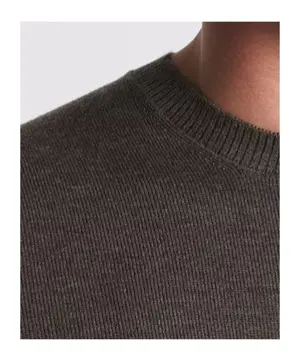FAY Wool Round Neck Knitwear - Brown