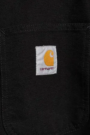 Carhartt Work In Progress Michigan Work Canvas Jacket With Corduroy Collar - Black
