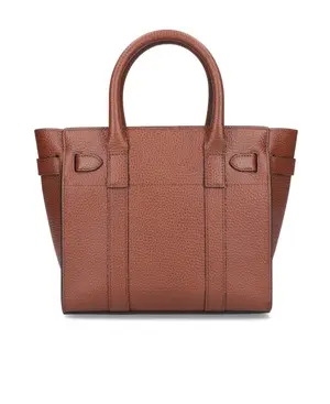 Mulberry Bayswater Logo-printed Mini Tote Bag - Brown