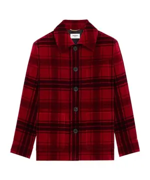 Saint Laurent Button-up Plaid Jacket