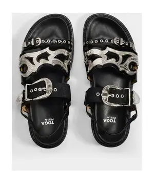 Toga Open Toe Buckled Sandals
