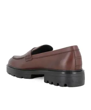 Hogan H673 Round-toe Loafers With Thick Sole - Brown