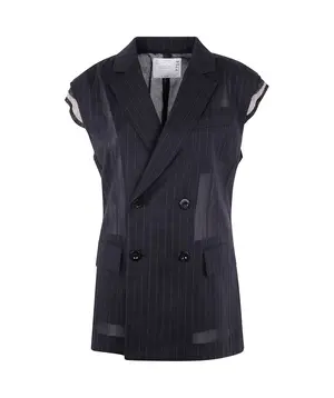 Sacai Button Detailed Vests For Women