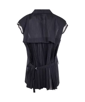 Sacai Storm Flap Pinstriped Waistcoat