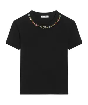 Dolce & Gabbana Jewel-embellished Crewneck T-shirt