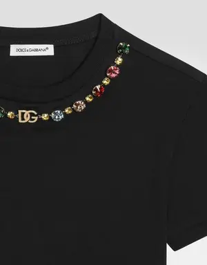Dolce & Gabbana Jewel-embellished Crewneck T-shirt