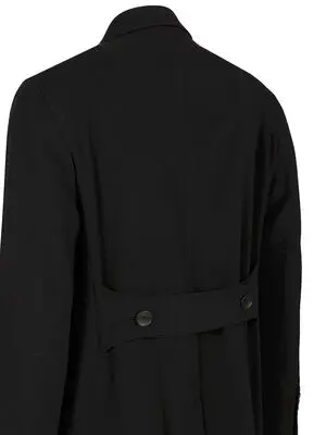 Tagliatore Peak Lapel Double-breasted Coat - Black