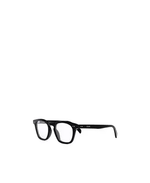 Celine Logo Flat Mirror Eyeglasses - Black