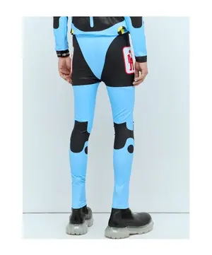 WALTER VAN BEIRENDONCK Elastic Woven Graphic Print Leggings