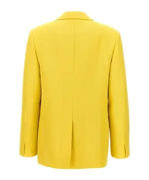 JIL SANDER Single-breasted Tailored Blazer - Yellow