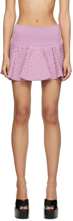 Blumarine Embellished Logo Skirt