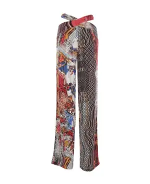 MARINE SERRE Graphic-print High-waisted Trousers
