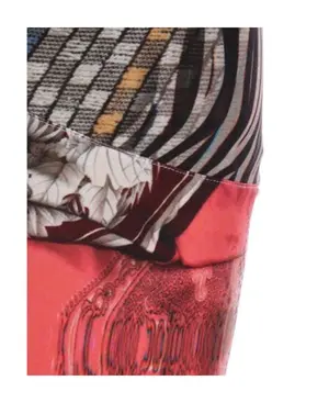 MARINE SERRE Graphic-print High-waisted Trousers