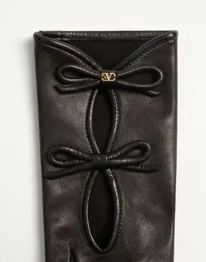 Valentino Garavani Vlogo Signature Bow Detailed Gloves
