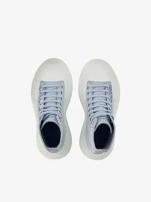 Alexander McQueen Tread Slick High-top Sneakers With Logo Print - Blue