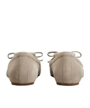 ROGER VIVIER Suede Virgule Ballerinas With Bow Detailing