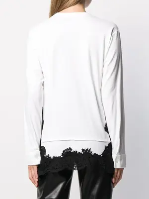 Philosophy Di Lorenzo Serafini Embroidered Lace Trim T-shirt
