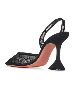 Amina Muaddi Floral Lace High-heeled Sandals