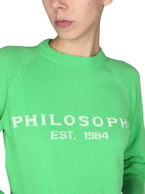 Philosophy Di Lorenzo Serafini Intarsia-knit Logo Pullover