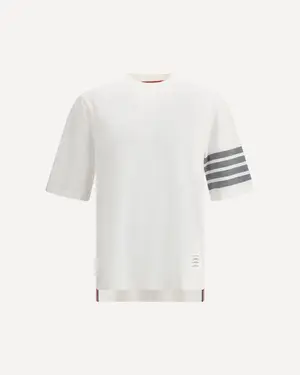 Thom Browne Jersey 4-bar Short Sleeve T-shirt - White