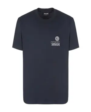 Giorgio Armani Navy Blue Short-sleeved T-shirt